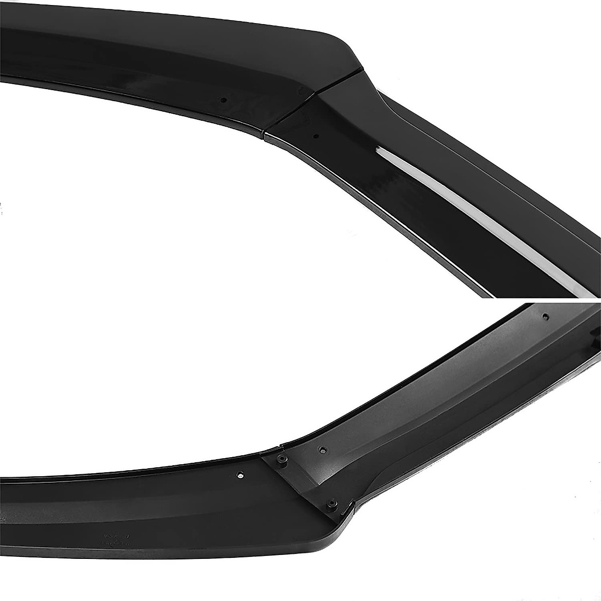 Spec-D Tuning Glossy Black Front Bumper Lip Spoiler Splitter 3PC Compatible with Ford Focus 2015-2018