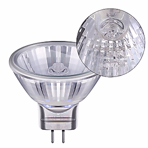 Mudder 10 Pieces Halogen Light Bulbs MR11 12V FTD Halogen Spotlight Bulbs, GU4 Bi-Pin Base, Glass Cover, Warm White 2700K Dimmable Precision Halogen Reflector Fiber Optic Light Bulb (20 Watt)