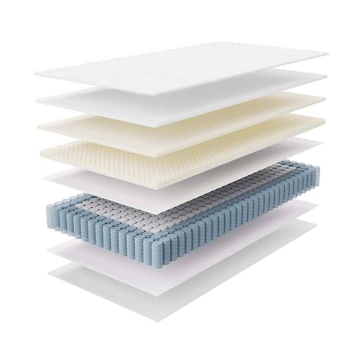 Oakestry Jenna 10-inch Twin Size Memory Foam Mattress Separately Encased with Wrapped Pocket Coils for Cool Sleep and Pressure Relief, White