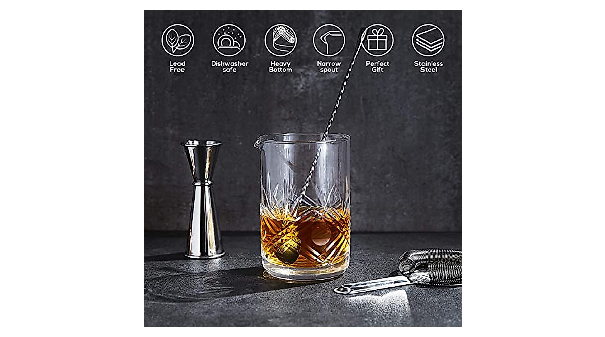 Premium Cocktail Mixing Glass Set for Home Bar | Regal Trunk & Co.