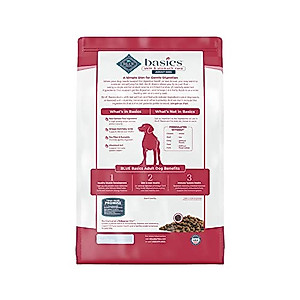 Blue Buffalo Basics Skin & Stomach Care, Grain Free Natural Adult Dry Dog Food, Salmon & Potato 11-lb