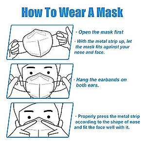 [30 Pieces] Disposable KN95 Face Mask Mouth Cover Masks (Black)