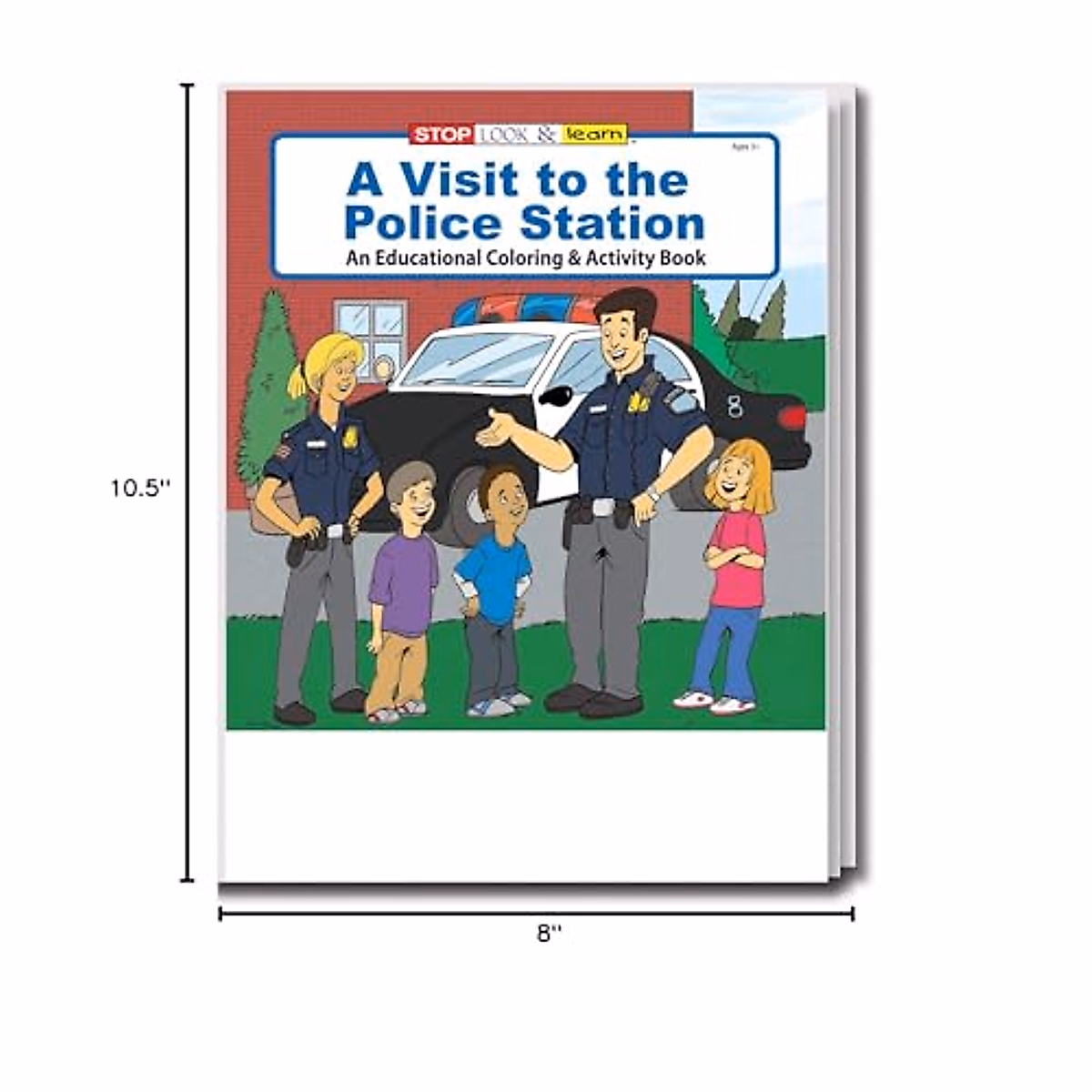 ZOCO - A Visit to The Police Station - Coloring Books (25 Bulk Pack, Without Crayons) - Games, Puzzles, Fun Activities, Gifts for Kids