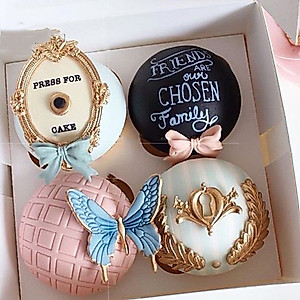 KALAIEN 2pcs Butterfly Sugarcraft Cookie Cutters DIY Embossing Cutter for Cake Decorating