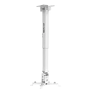 NIKISHAP Universal Projector Mount - Adjustable Height Wall/Ceiling Mount for Most Standard and Mini Projectors - Sleek White