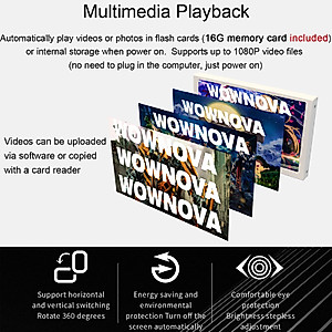 WOWNOVA 5" Computer Temp Monitor (Dynamic Theme Supported), Pc Temperature Display, PC Sensor Panel for PC ARGB Computer Case, IPS Type-C USB Mini Secondary Screen PC CPU RAM HDD Data Monitor (White)