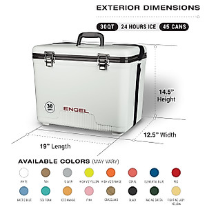 Engel UC30 30qt Leak-Proof, Air Tight, Drybox Cooler and Hard Shell Lunchbox for Men and Women in Seafoam