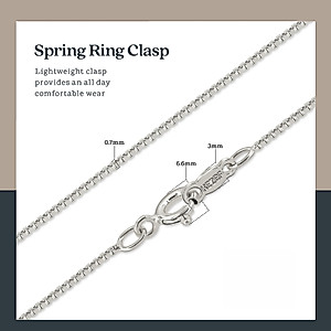 KEZEF 925 Sterling Silver Necklace for Women | Thin 0.7mm 18k Gold plated, Rose Gold chain for women, Silver chain necklace jewelry | cadena de plata 925 para hombre mujer