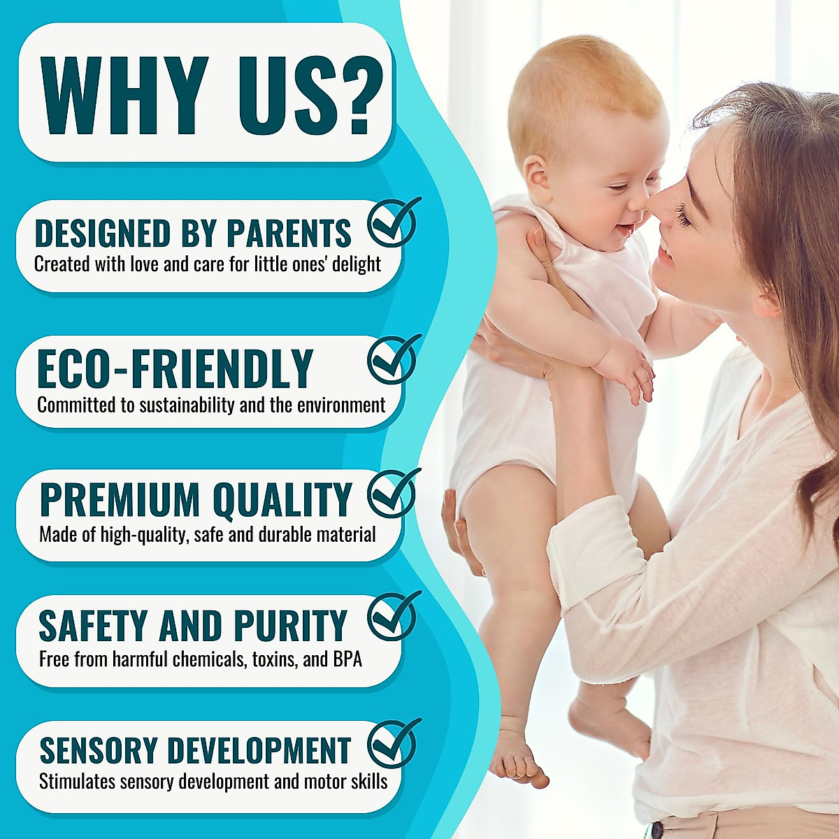 caaocho Pure Natural Rubber Bath Toy - Nalu The Seahorse Baby Toy - Hole Free Bath Toys, BPA Free Bath Toys for Infants, Without Holes Sealed Natural Rubber Baby Toy