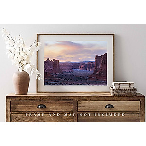 Southwestern Photography Print (Not Framed) Picture of Sandstone Cliff Walls at Sunset on Summer Evening in Arches National Park Utah Desert Wall Art Western Decor (5" x 7")