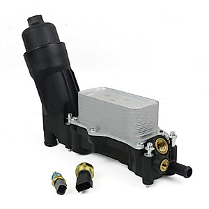 Mango S Engine Oil Filter Cooler Housing Adapter Assembly 68105583AF & Gaskets Compatibleu For 2014-2017 Chrysler Dodge Ram J..p Grand Wrangler 3.6L V6 68105583AE