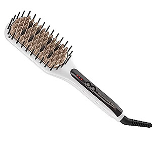 REMINGTON SHINE THERAPY Argan Oil & Keratin Infused Straightening Brush / Heated Styling Brush / Paddle Brush
