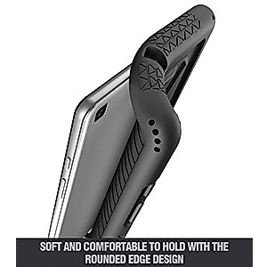 Poetic Turtleskin Heavy Duty Case Designed for Galaxy Tab A 8.0 Inch 2019 Without S Pen (SM-T290/SM-T295), Rugged Shockproof Drop Protection Kids Friendly Protective Silicone Cover Case, Black