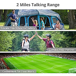 Proster Rechargeable Walkie Talkies 1 Pair, 16 Channel Long Range Two Way Radios with USB Charger Earpiece Mic, Handheld Walky Talky Transceiver 2 Pack