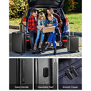 Luggage Expandable Suitcases With Wheels, Hardside Lightweight Carry-on Luggage 20 inch