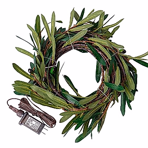 Yepdin Artificial Vine for Indoor Decoration, Home Office Living Room Fake Plants Oliver Tree Lights, 120 LED Lights for Wall or Desktop Decoration,Z280