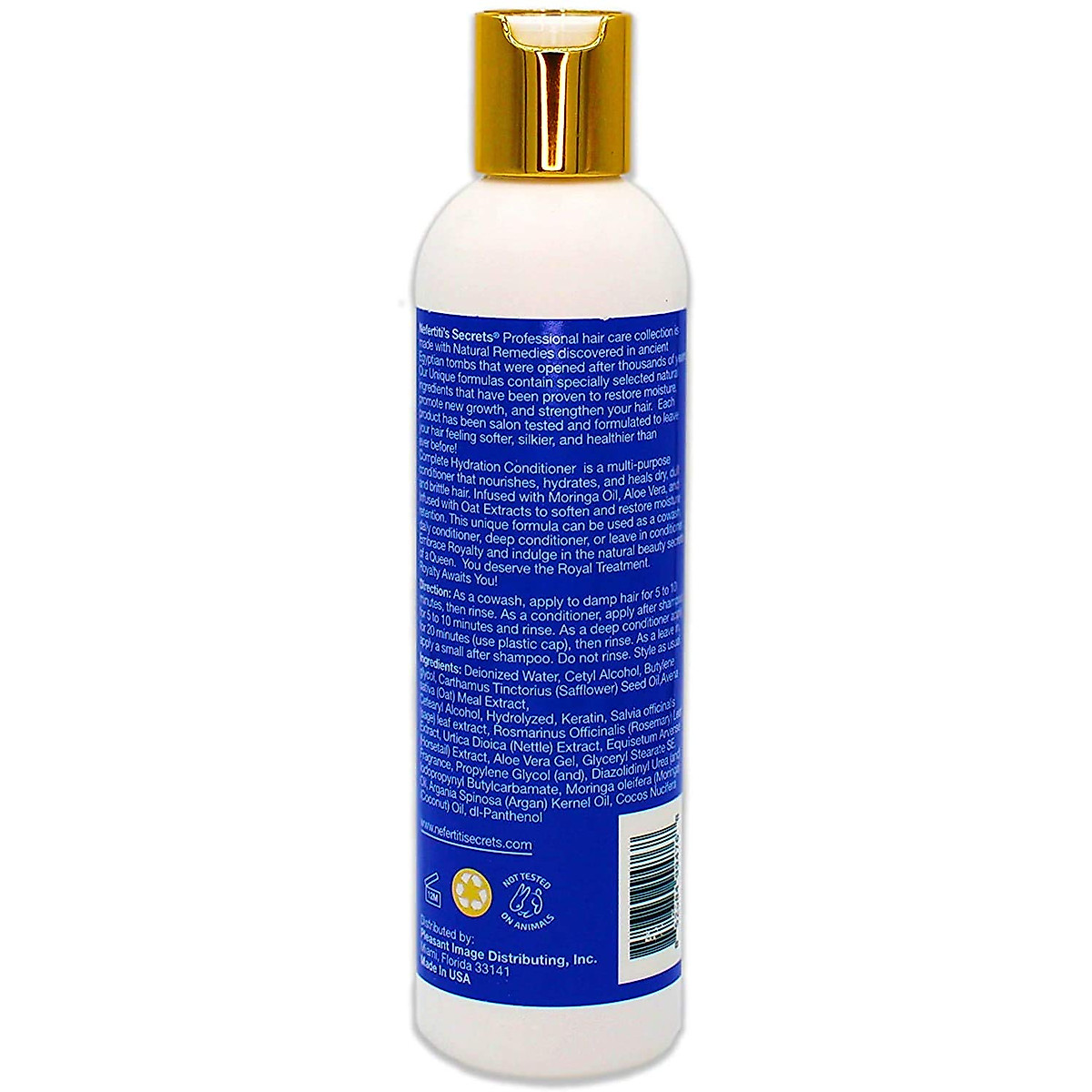 Nefertiti’s Secrets Complete Hydration Conditioner, Moisturizing Vegan Formula for Dry Hair, Organic Rosemary Hair Oil, For Frizzy & Damaged Hair, Softness, Growth & Repair Products - 8 Oz / 236 mL