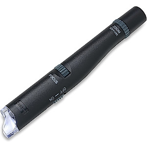 Carson MicroPen LED Lighted 24x-53x Magnification Microscope Pen (MP-300), Black