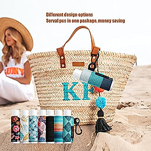 HEYSKAY Lip Balm Holder Sleeves Keychain Chapstick Elastic Sleeves (white dots/wave strip/heard shape), 3 Count (Pack of 1)