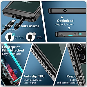 SPIDERCASE Designed for Samsung Galaxy S22 Ultra Case, Waterproof Built-in Screen Protector Full Protection Heavy Duty Shockproof Case, Teal