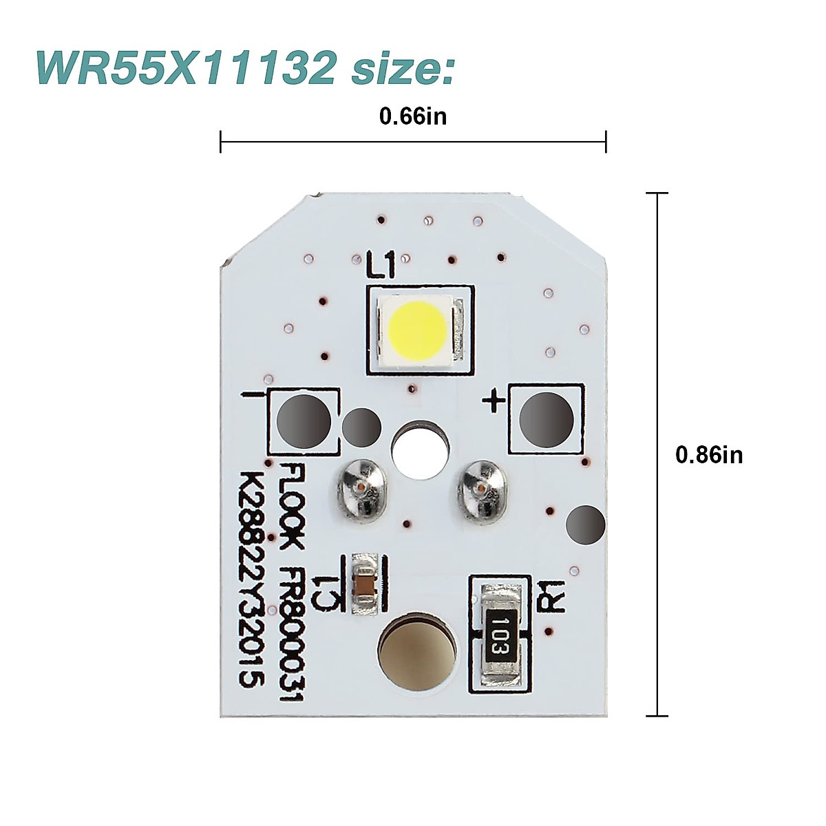 WR55X11132 WR55X25754 Refrigerator Light Bulb Replacement for GE Refrigerator, Fit PS4704284 3033142 EAP12172918 WR55X30602 WR55X26486 AP6261806 (Cover Not Included)