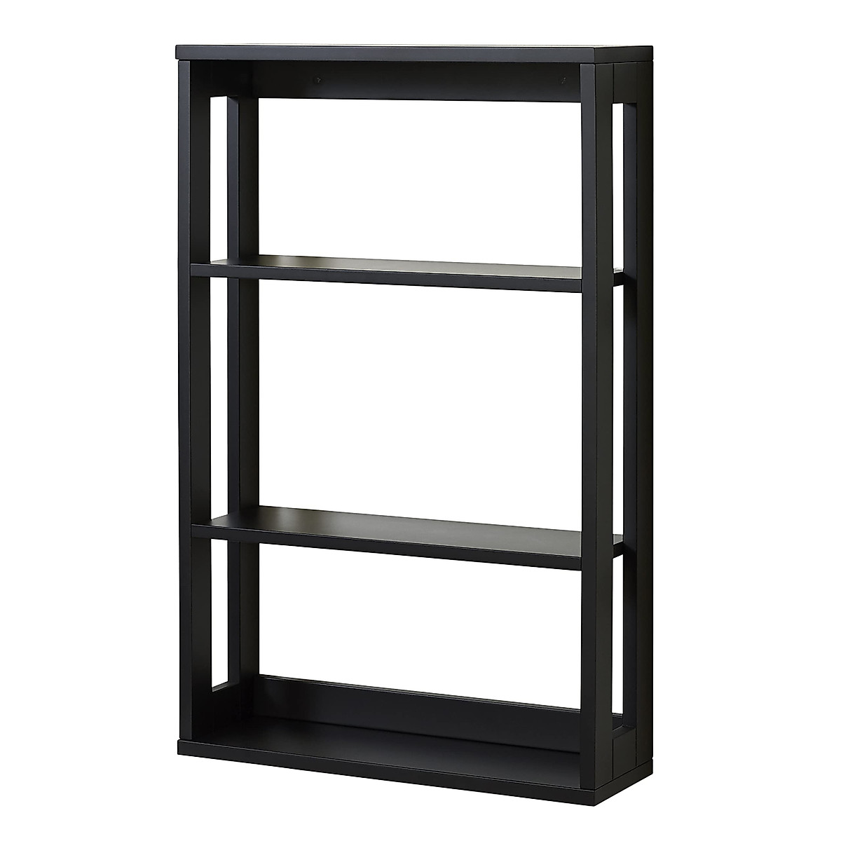 Zenna Home Wall Shelf, Black 4-Tier Organizer – Space-Saving Wall-Mounted Storage with Open Shelves for Towels, Toiletries, or Kitchen Essentials, Ideal for Bathroom, Kitchen, or Small Areas