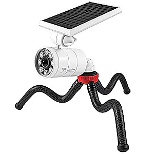 Solar Motion Security Lights Outdoor Camping Aluminum 9W 1400-Lumen (130W Equi.) LED Solar Flood Spot Lights for Patio Path Porch Garden Camp, 100-Week Protection for 100% Free(White)