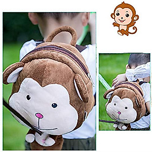 Cartoon Cute Animal Plush Toddler Backpack Children Mini Schoolbag for Kids Age 1-5 Years