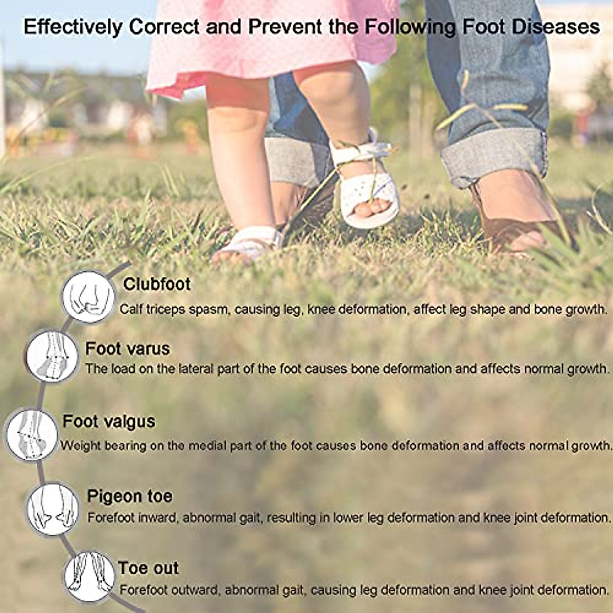 Muxiano AFO Drop Foot Brace for Kids Toddler Ankle Foot Orthotics Night Splint, Baby Functional Orthotics & Foot Stabilizer, Improves Standing or Walking (16CM)