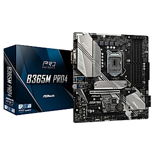 ASRock B365M PRO4 LGA1151/ Intel B365/ DDR4/ Quad CrossFireX/ SATA3&USB3.1/ M.2/ A&GbE/ MicroATX Motherboard