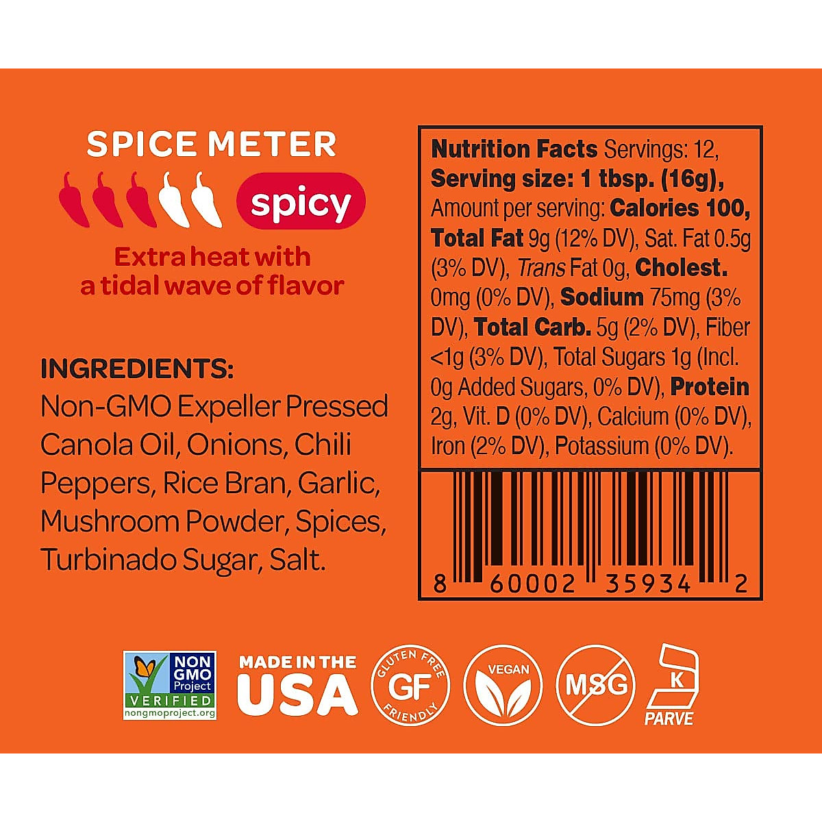 Mr. Bing Chili Crisp | Spicy - Delicious, Flavorful & Crunchy Chili Oil - Made in USA Chili Paste Hot Sauce - Gluten Free, Vegan, No MSG, Non-GMO Oil - (7 oz.)