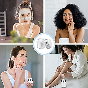 BOZILY Airless Pump Jar, Pump Jars for Lotions and Creams Refillable Cream Jar Vacuum Bottle Airless Cosmetic Pump Container (15+30+50+100ml)