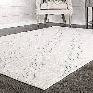 My Texas House by Orian Indoor/Outdoor Cotton Blossom Area Rug, 7'9" x 10'10", Natural