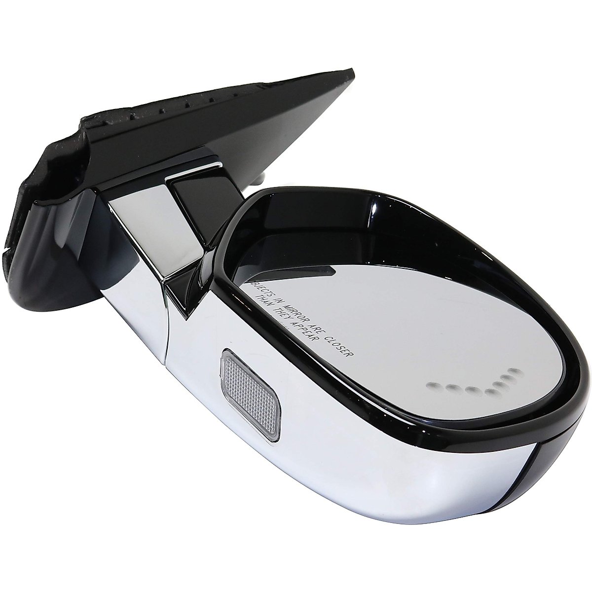 Kool Vue Driver & Passenger Side Power Heated Mirrors for Cadillac Escalade Escalade ESV 2007-2014 Power Fold With Signal Light, Memory & Puddle Lamp; Without Blind Spot Monitor Chrome