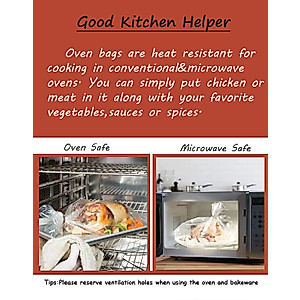 30Counts Cooking Roasting Bags Suitable Size (12 x 15 Inch) Oven for Chicken Meat Fish and Vegetable, PACK Counts