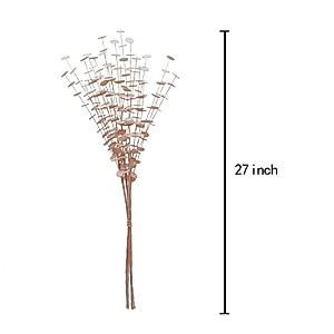 27 inches 3 Bundle Soft Pink Bundle Fake Silver Dollar Eucalyptus Stems Indoor Garden Home Office Decoration