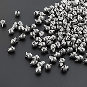 Dr.Fish 100 Pack Fishing Removable Split Shot Sinker Lead Weight Clip On Weights Bass Fishing Freshwater Size BB 3/250oz