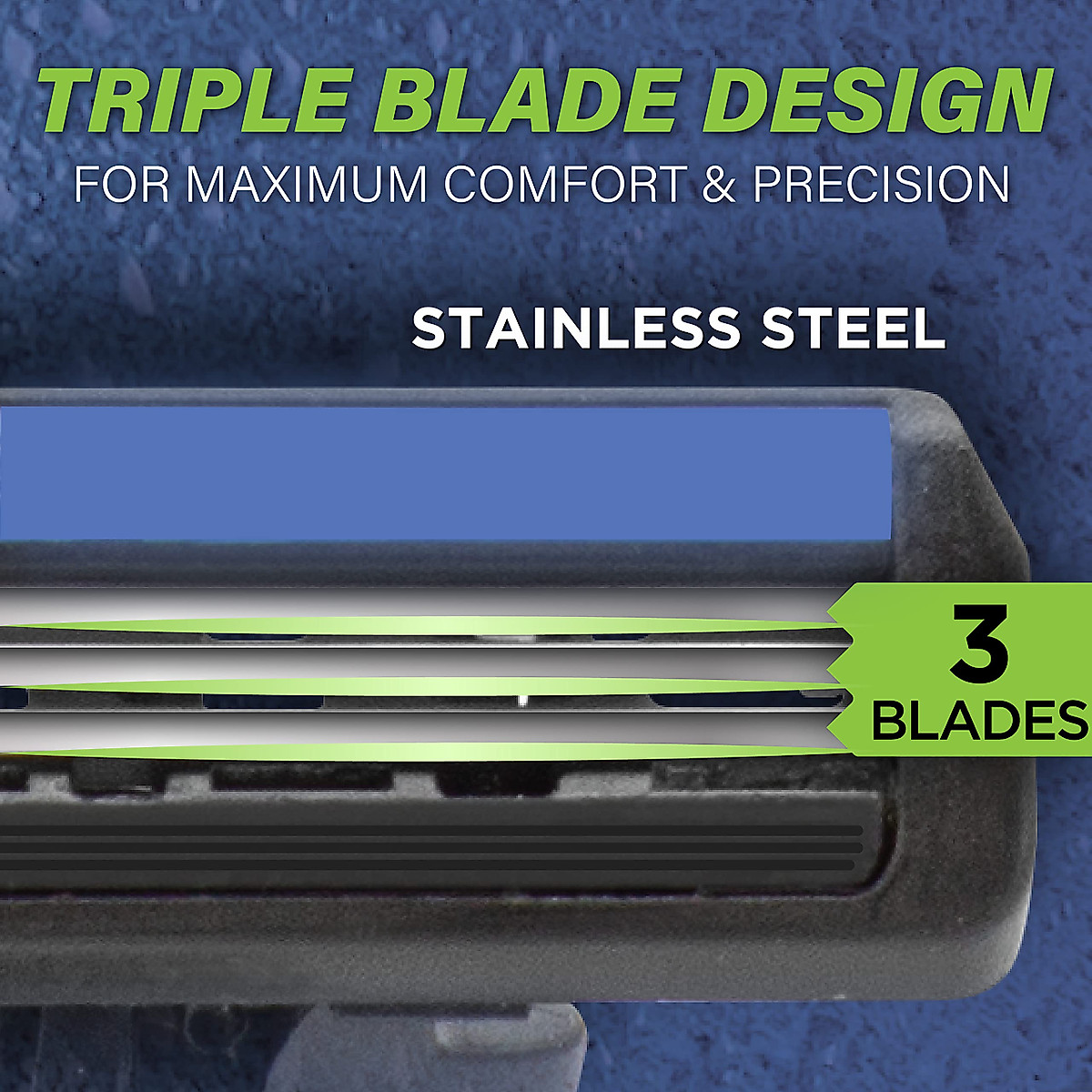 BROOKSTONE, 8 Pack Disposable Razors for Men or Women, Triple Stainless Steel Blade for Maximum Precision, Aloe Vera Strip Sooths Skin While Shaving, Pivoting Moving Head