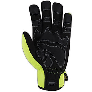 MAGID MECH106XL HandMaster MECH106 High-Visibility Mechanics Gloves, Full Finger, X-Large, Hi/Vis Yellow