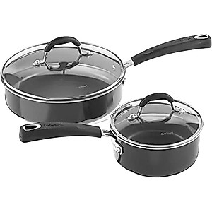 Cuisinart 54C-11BK 11-Piece Set Ceramica XT Nonstick Cookware, Black