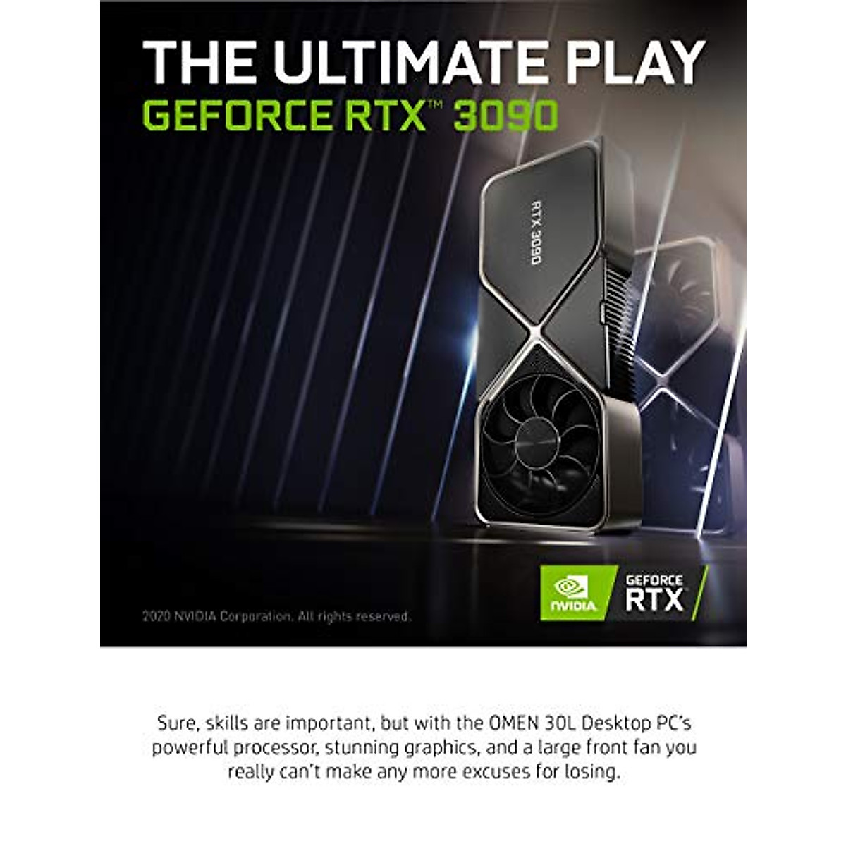 OMEN 30L Gaming Desktop PC, NVIDIA GeForce RTX 3080 Graphics Card, 10th Generation Intel Core i9-10850K Processor, 32 GB RAM, 1 TB SSD and 2 TB Hard Drive, Windows 10 Home (GT13-0092, 2020)