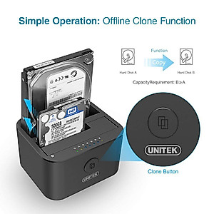 [Bundle] Unitek Mini Hard Drive Docking Station and USB C Hard Drive Adapter