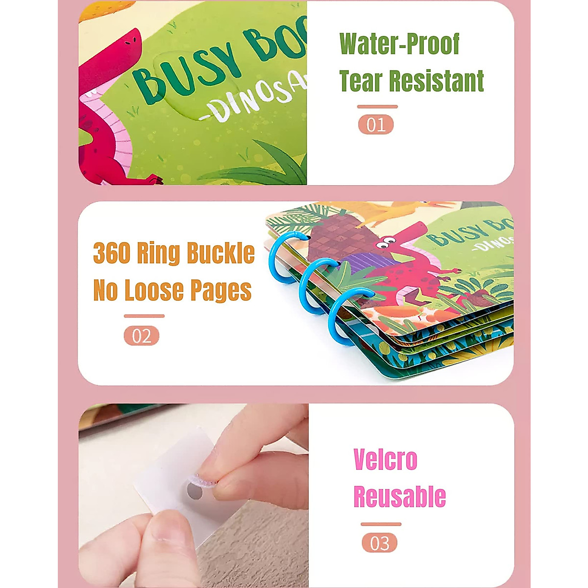 MIKNEKE 2 Pack DIY Quiet Book for Toddlers, Montessori Busy Book for Kids, Vehicle Life Skill Preschool Learning Activities Learning & Education Toys