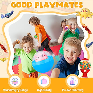 Libima 350 Pcs Vending Machine Capsules Empty 1.3 Inch Round Capsules Gumball Machine Capsules Clear Colored Plastic Capsules Small Random Color Plastic Containers for Toy Candy Party Favor Prize Gift