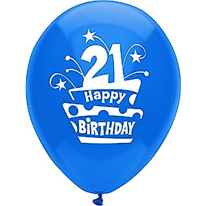 PartyMate Printed Latex Balloons, 8-Count, Colors may vary