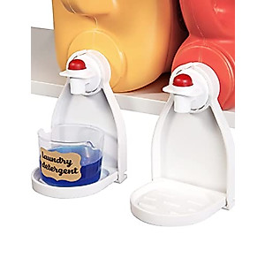 Cossylife Laundry Detergent Cup Holder, Detergent Drip Catcher, Fabric Softener Gadget Cup Holder, Tidy Laundry Room - No More Leaks or Mess for Laundry Room [2 Pack]