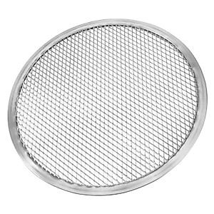 Healvian 20 Inches Pizza Pan Aluminum Pizza Rack Pizza Plate Seamless Pizza Baking Screen with The Holes Pizza Tray for Oven