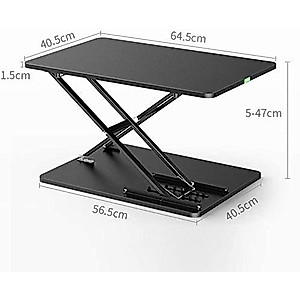 KouRy 25 Inch Heavy-Duty Scissors Lift Keyboard and Mouse Riser, Designed for Ergonomic Sit Stand Workstations for Laptop (Colour: Black)