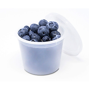 Deluxe 4oz Deli Food Storage Containers Designed for Fridge and Freezer (50 Pack)