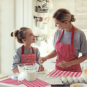 100 Pcs Deli Paper Sandwich Checkered Paper Oktoberfest Food Wrapping Grease Resistant Liner Papers Wax Paper Sheets Carnival Oktoberfest Decorations Barbecues Picnics 12 x 10 Inch (Red and White)